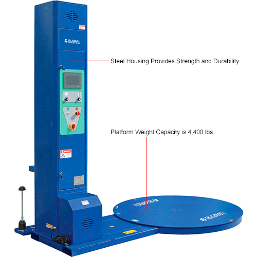 Global Industrial™ Semi-Automatic Stretch Wrap Machine | 412409 ...