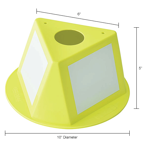 Global Industrial™ Inventory Control Cone W/ Dry Erase Decals, Yellow ...