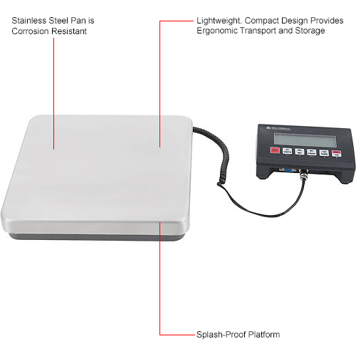 Global Industrial™ Digital Compact Bench Scale, 165 lb x 0.05 lb, RS ...