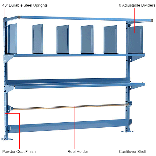 Global Industrial™ Upright Kit For Packing Workbench, 60"W, Blue ...