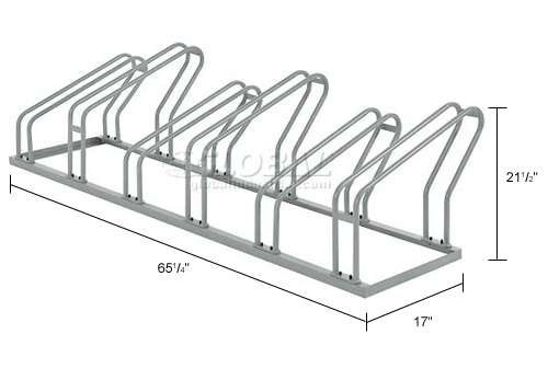 Global Industrial™ Low Profile Bike Rack, 6-Bike Storage | 436501 ...