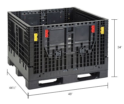 Global Industrial™ Folding Bulk Shipping Container, 48"Lx45"Wx34"H ...