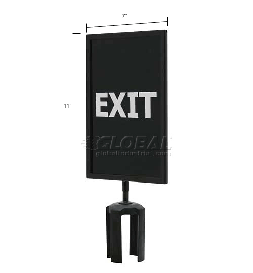 Queueway Acrylic Sign, Double Sided, "Exit", 7"Wx11"H, Black/White ...