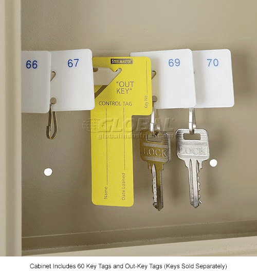Global Industrial™ Key Cabinet - 30 Keys, Sand | 493318 ...