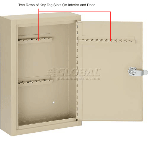 Global Industrial™ Key Cabinet - 30 Keys, Sand | 493318 ...