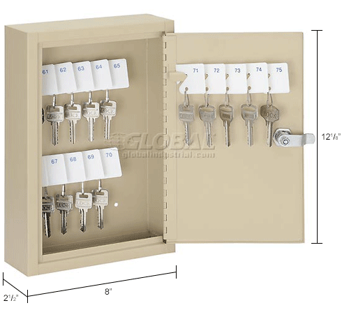 Global Industrial™ Key Cabinet - 30 Keys, Sand | 493318 ...