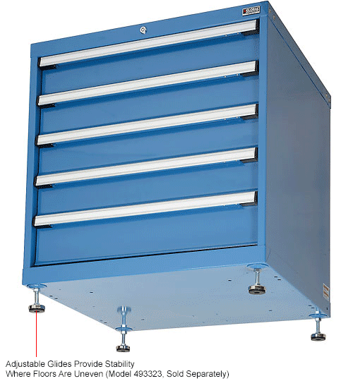 Global Industrial™ Modular Drawer Cabinet, 5 Drawers, w/Lock, 30"Wx27 ...