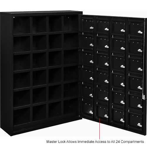 Global Industrial™ 24 Door Device Locker W/Lock&Hasp,32-1/8"Wx10-1/8 ...