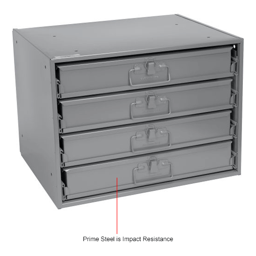 Durham Steel Compartment Box Rack 20 x 15-3/4 x 15 with 4 Adjustable ...