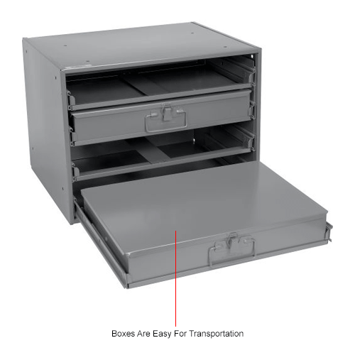 Durham Steel Compartment Box Rack 20 x 15-3/4 x 15 with 4 Adjustable ...