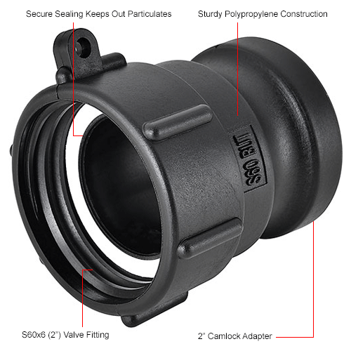 Global Industrial™ Polypropylene S60x6 Female Buttress x 2" Part A ...