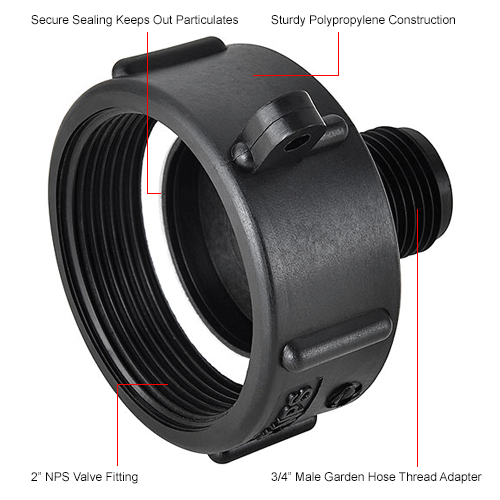 Global Industrial™ Polypropylene 2" Female NPS Pipe Thread x 3/4" Male ...