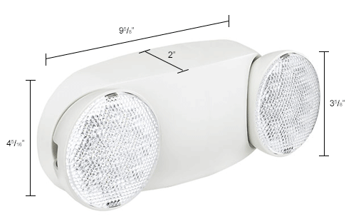 Global Industrial™ 2 Head Round LED Emergency Light w/ Adjustable ...