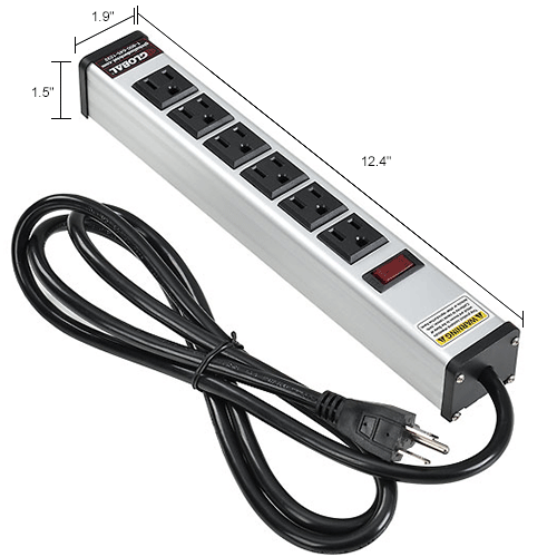 Global Industrial™ Power Strip, 6 Outlets, 15A, 6' Cord | 500881 ...