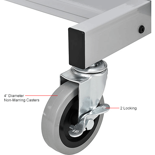 Global Industrial™ Mobile Computer Workstation with Printer Shelf and ...