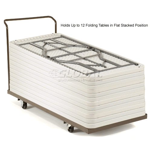 Interion® Table Cart For Rectangular Folding Tables Holds 12 - up 72 ...