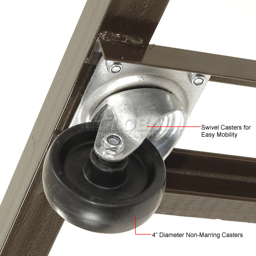 Interion® Table Cart For Rectangular Folding Tables - Holds 12 - Up To ...