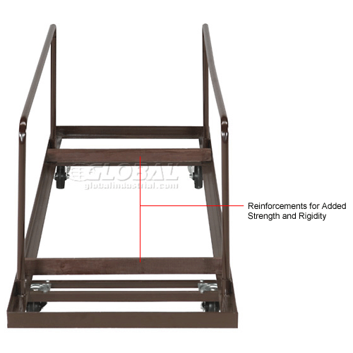 Interion® Table Cart For Rectangular Folding Tables Holds 10 - up to 96 ...