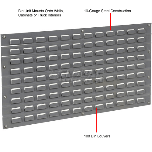 Global Industrial™ Wall Bin Rack Panel 36 x19 - 32 Yellow 4-1/8x7-1/2x3 ...