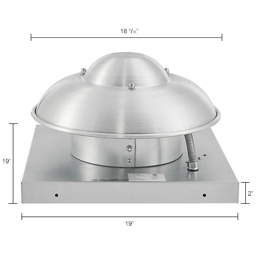 Global Industrial™ Roof Axial Exhaust Fan, 500 CFM, 115V | 604136 ...