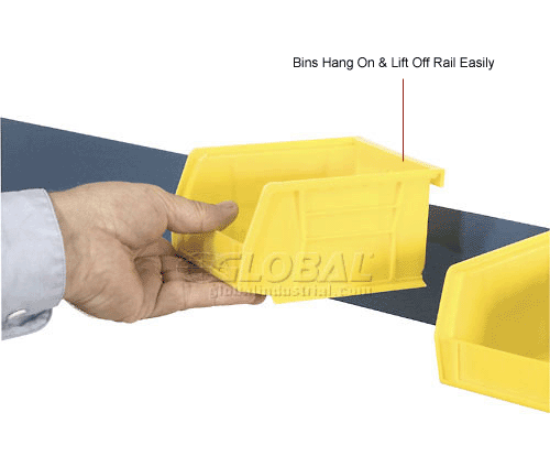 Global Industrial™ 72"W Bin Rail- Blue | 606943 - GLOBALindustrial.ca