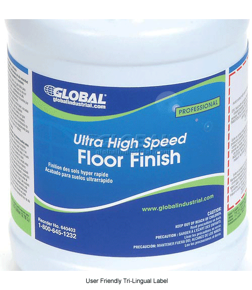 Global Industrial™ Ultra High Speed Floor Finish, 1 Gallon Bottle, 4 ...