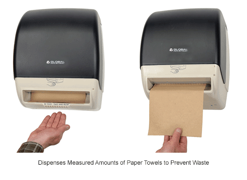 Global Industrial™ Automatic Paper Towel Roll Dispenser, Smoke Gray ...