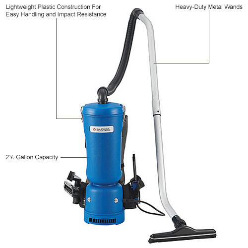 Global Industrial™ Ergonomic HEPA Backpack Vacuum w/ 8-Piece Tool Kit ...