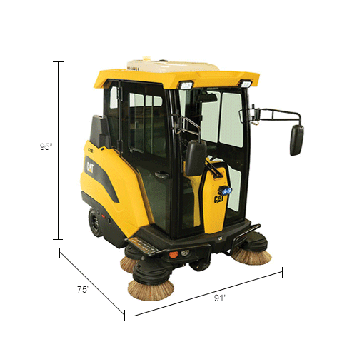 Cat® C70RX Ride-On Sweeper with AC Cabin, 70" Cleaning Path | 641821 ...