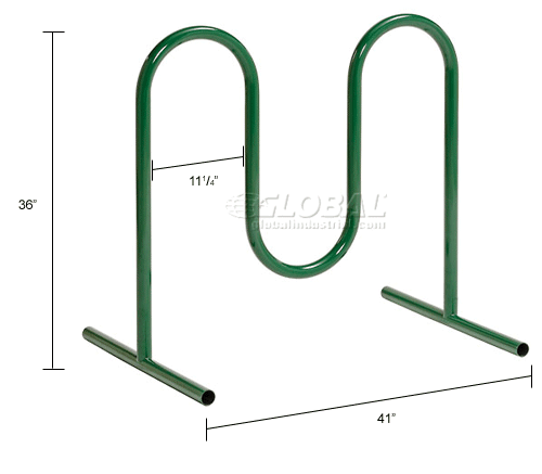 Global Industrial™ Wave Bike Rack, 5-Bike Capacity, Free Standing ...