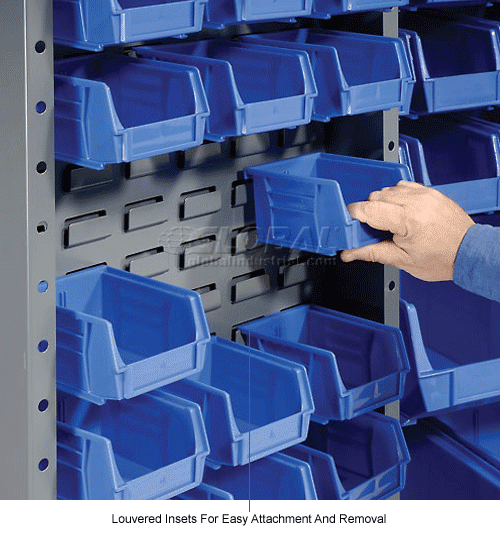 Global Industrial™ Bin Cabinet Deep Door - 132 Blue Bins, 16-Gauge ...