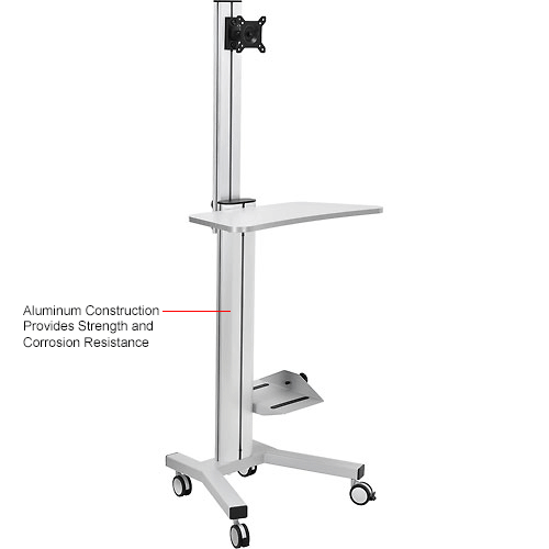 Global Industrial™ Mobile Height Adjustable Desktop Computer ...
