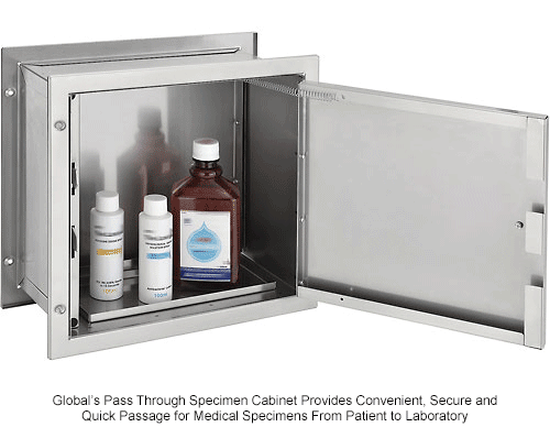 Global Industrial™ Stainless Steel Specimen Pass-Thru Cabinet, Recessed ...