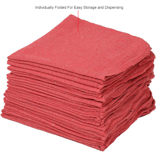 Global Industrial™ 100% Cotton Red Shop Towels, 50 Lb. Box | 670229 ...