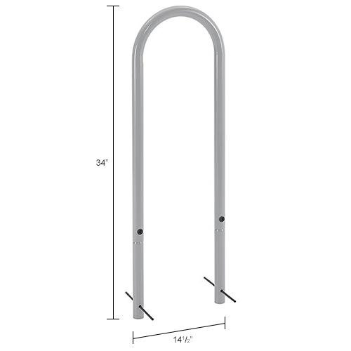 Global Industrial™ U-Rack Bike Rack, 2-Bike Capacity, Below Ground ...