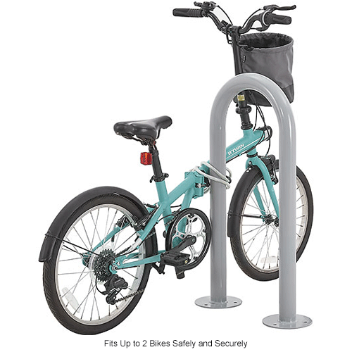 Global Industrial™ Deluxe U-Rack Bike Rack, 2-Bike Capacity, Flange ...