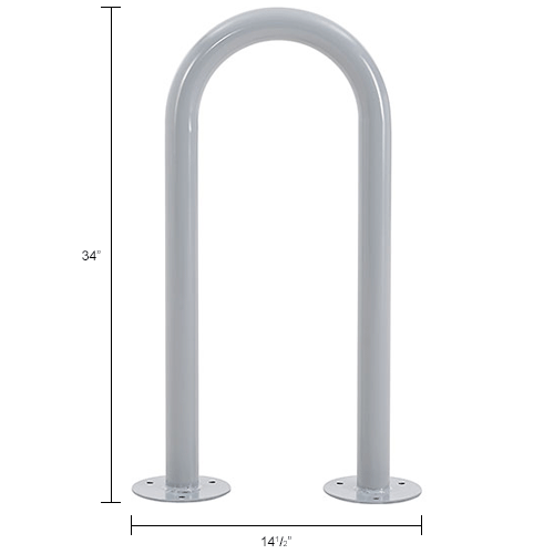 Global Industrial™ Deluxe U-Rack Bike Rack, 2-Bike Capacity, Flange Mount, Gray | 670355GY ...