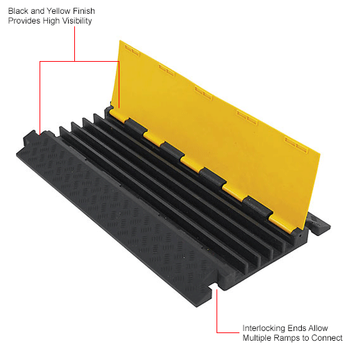 Global Industrial™ 5-Channel Industrial Cable Protector, 22,000 lbs ...
