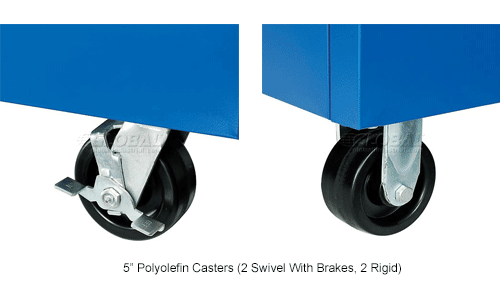 Global Industrial™ Mobile Computer Workstation, Blue, Unassembled ...