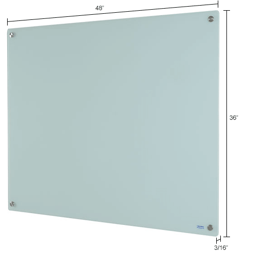 Global Industrial™ Magnetic Glass Whiteboard, 48"W x 36"H | 695260 ...