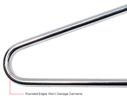 Interion® Closed Loop Coat Hangers - Heavy Duty Chrome - Anti-Theft - 6 ...