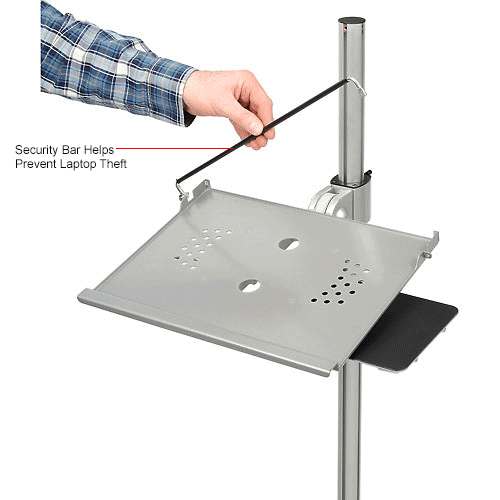 Global Industrial™ Mobile Height Adjustable Laptop Computer Workstation ...