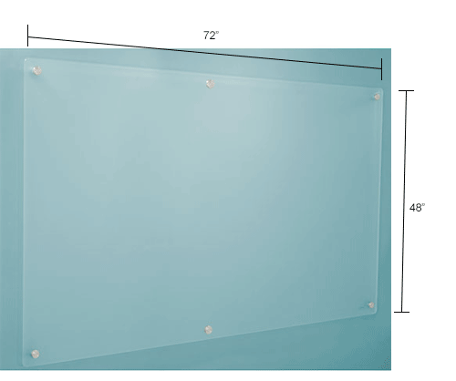 Global Industrial™ Frosted Glass Dry Erase Board, 72"W x 48"H | 695467 ...