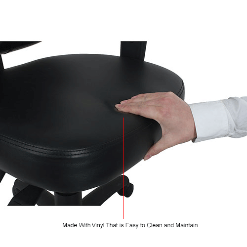 Interion® 24 Hour Task Chair With Mid Back & Adjustable Arms, Vinyl ...