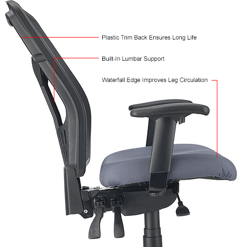 Interion® Mesh Office Chair With High Back & Adjustable Arms, Fabric ...