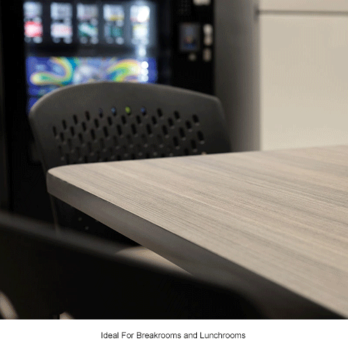 Interion® Counter Height Restaurant Table, 60"L x 30"W, Charcoal ...