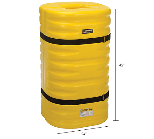 Global Industrial™ Column Protector, 8" Column Opening, Yellow ...