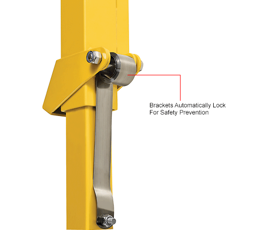 Global Industrial™ Yellow Powder Coated Steel Ladder Safety Post ...