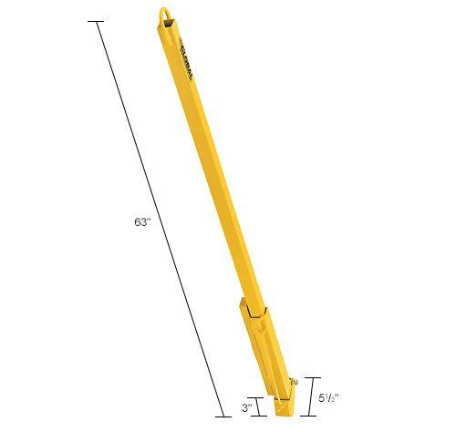 Global Industrial™ Yellow Powder Coated Steel Ladder Safety Post ...