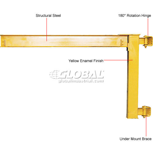 Abell-Howe® Under-Braced Wall Mounted Jib Crane 960018 2000 Lb ...